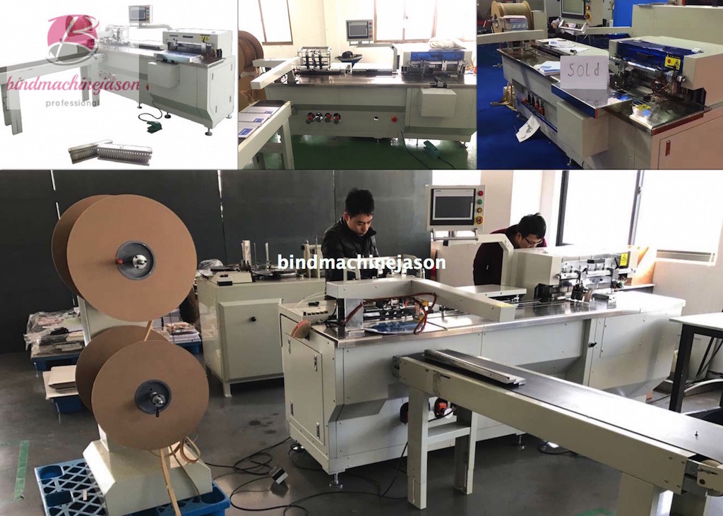 High speed binding machine with hole punching PWB580 for calendar and ...